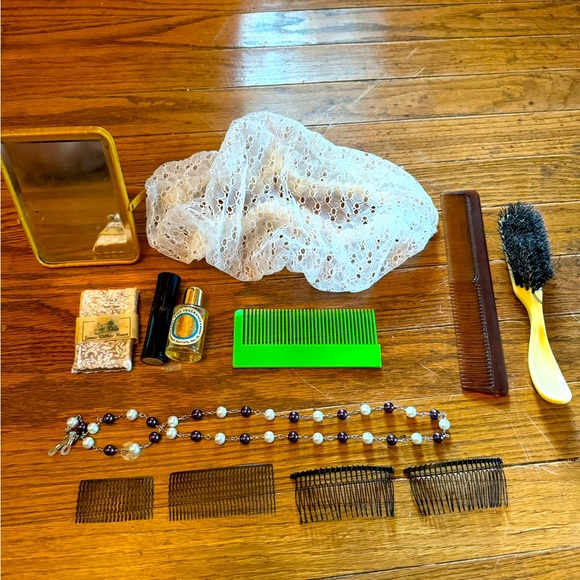 Mary Kay | Accessories | Vtg Granny Vanity Bevel Mirror Metal Hair ...